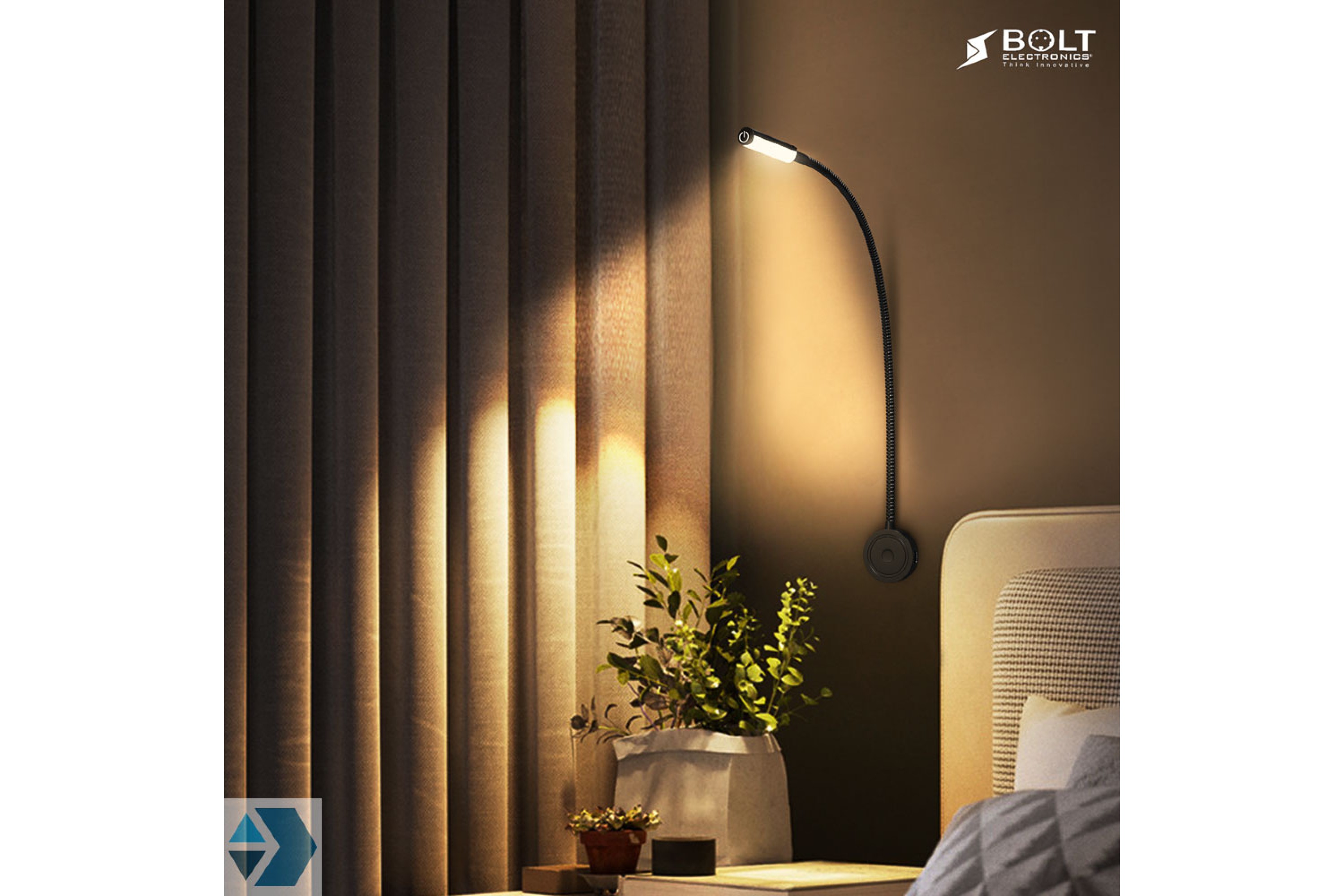 LED Bed leeslampjes (2) met dubbele USB poort - BLIQ2011 ...