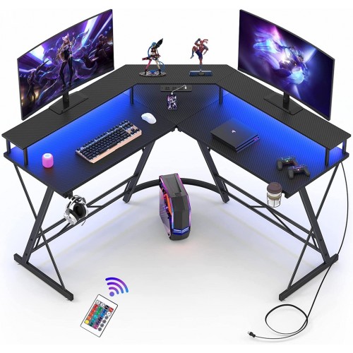 Gaming corner desk with led lighting - VIPERX1