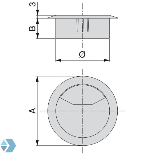 Kabeldoorvoer 60mm - KDV kopen? - Kastaccessoires.nl