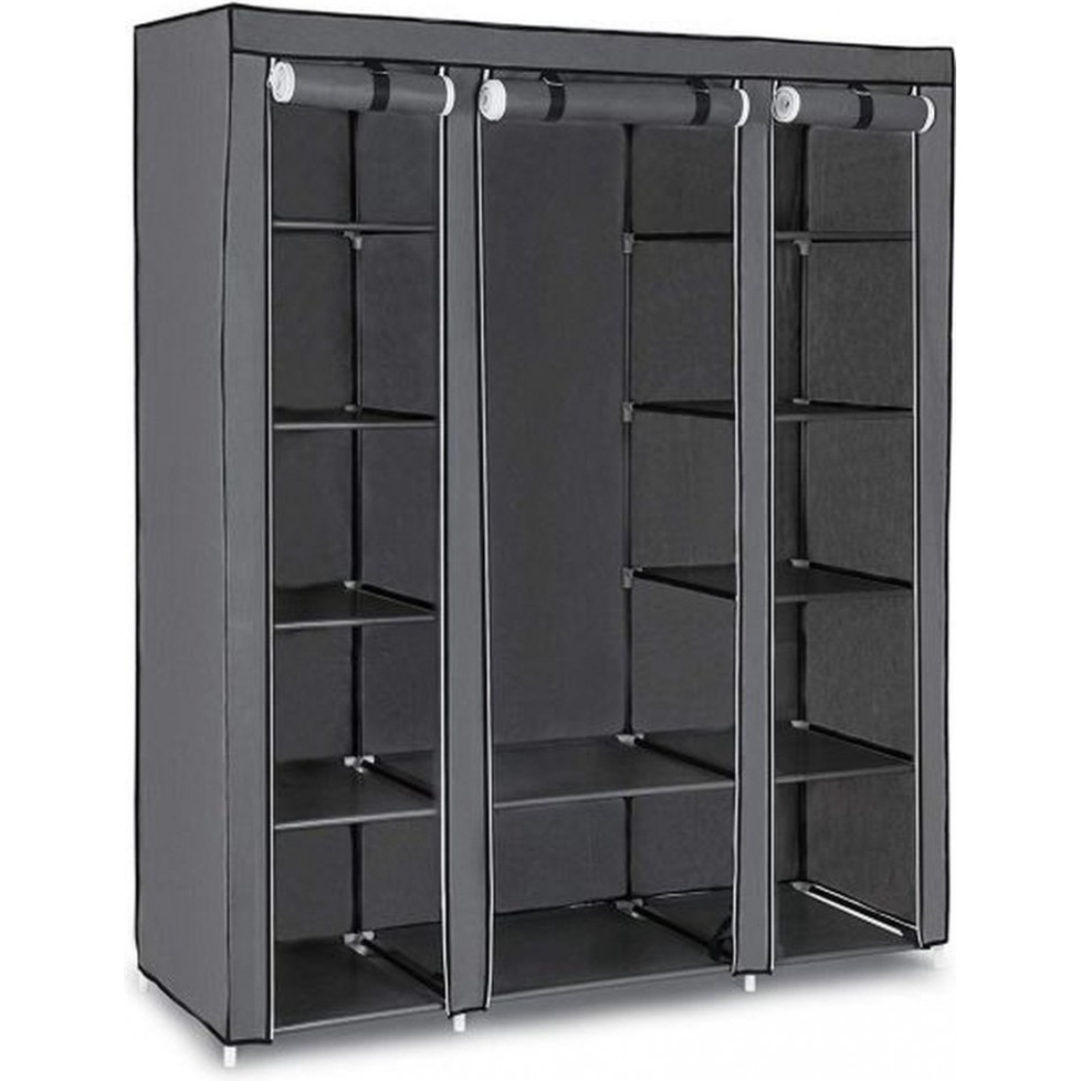 Modulaire kledingkast XXL zwart - - Kastaccessoires.nl
