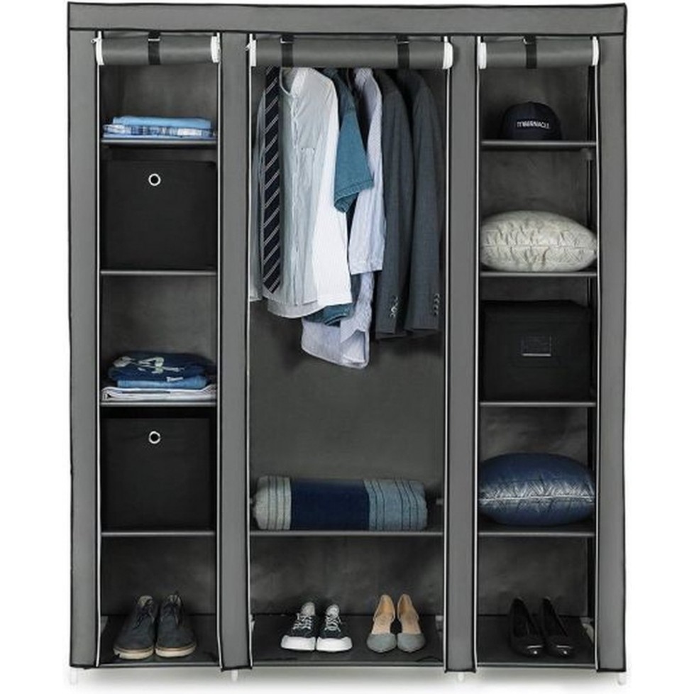 Modulaire kledingkast XXL zwart - - Kastaccessoires.nl
