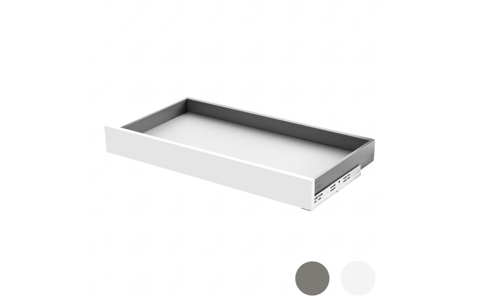 Slimbox drawer set 80 mm high white - SLB80W