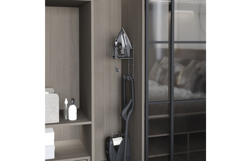 Ophangrek antraciet voor strijkijzer, strijkplank en accessoires ...